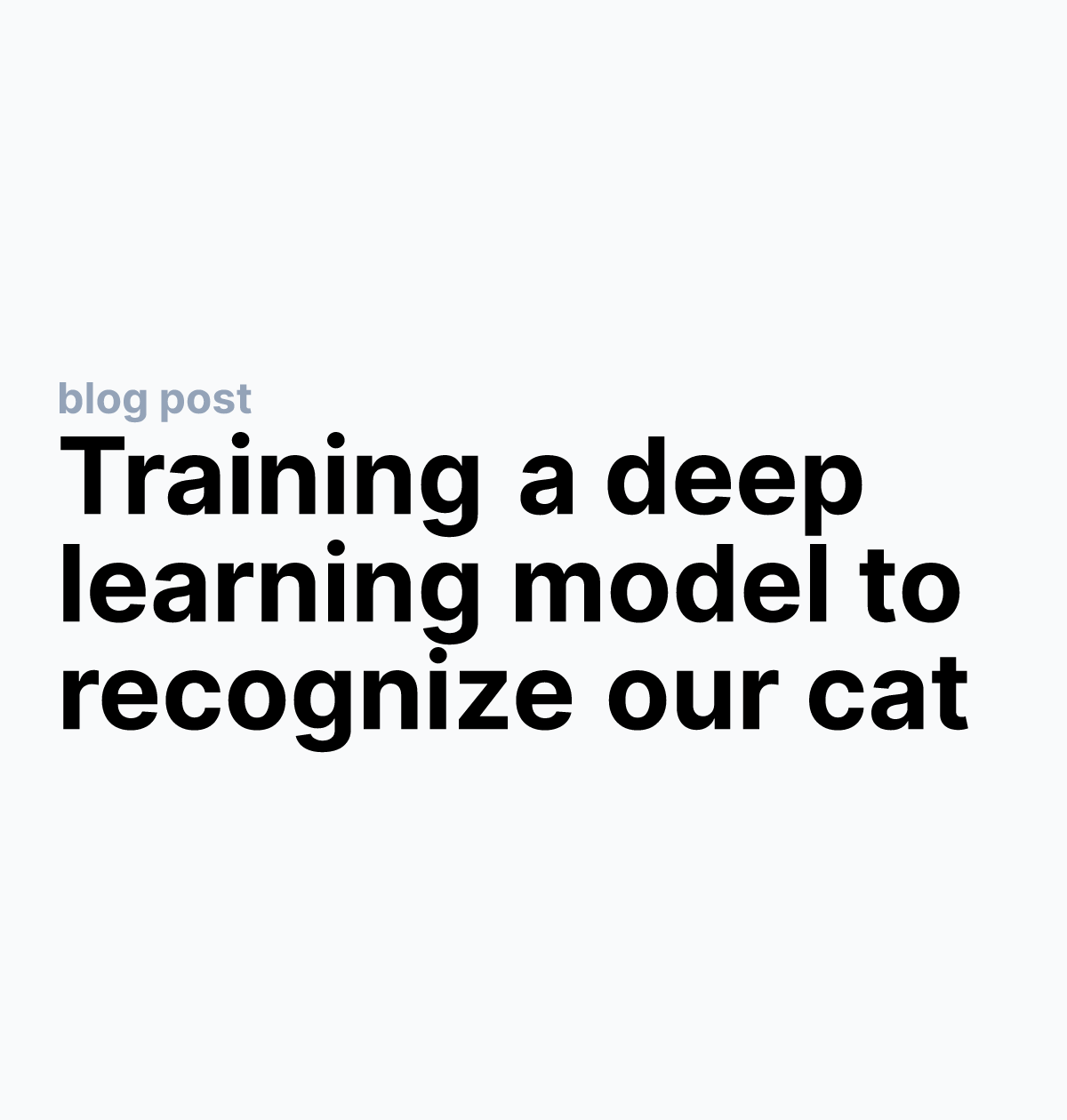 Training a deep learning model to recognize our cat | Thomas Lefebvre